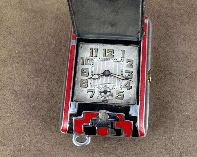 Vintage 1920s Art Deco Enamel Pop-up Watch: Pendant Purse Watch - Etsy