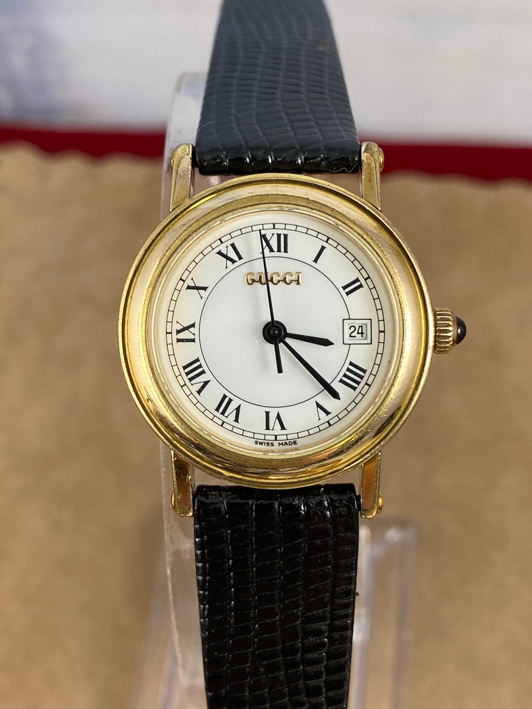 Authentic Vintage Swiss Made Gucci 18K 10 Micron Heavy Authentic Vintage Swiss Made Gucci 18K 10 Micron Heavy