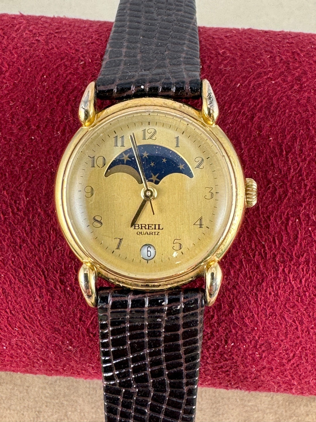 Stunning Vintage Rare 1990's Women's Breil Eclipse Moon Phase Swiss ...