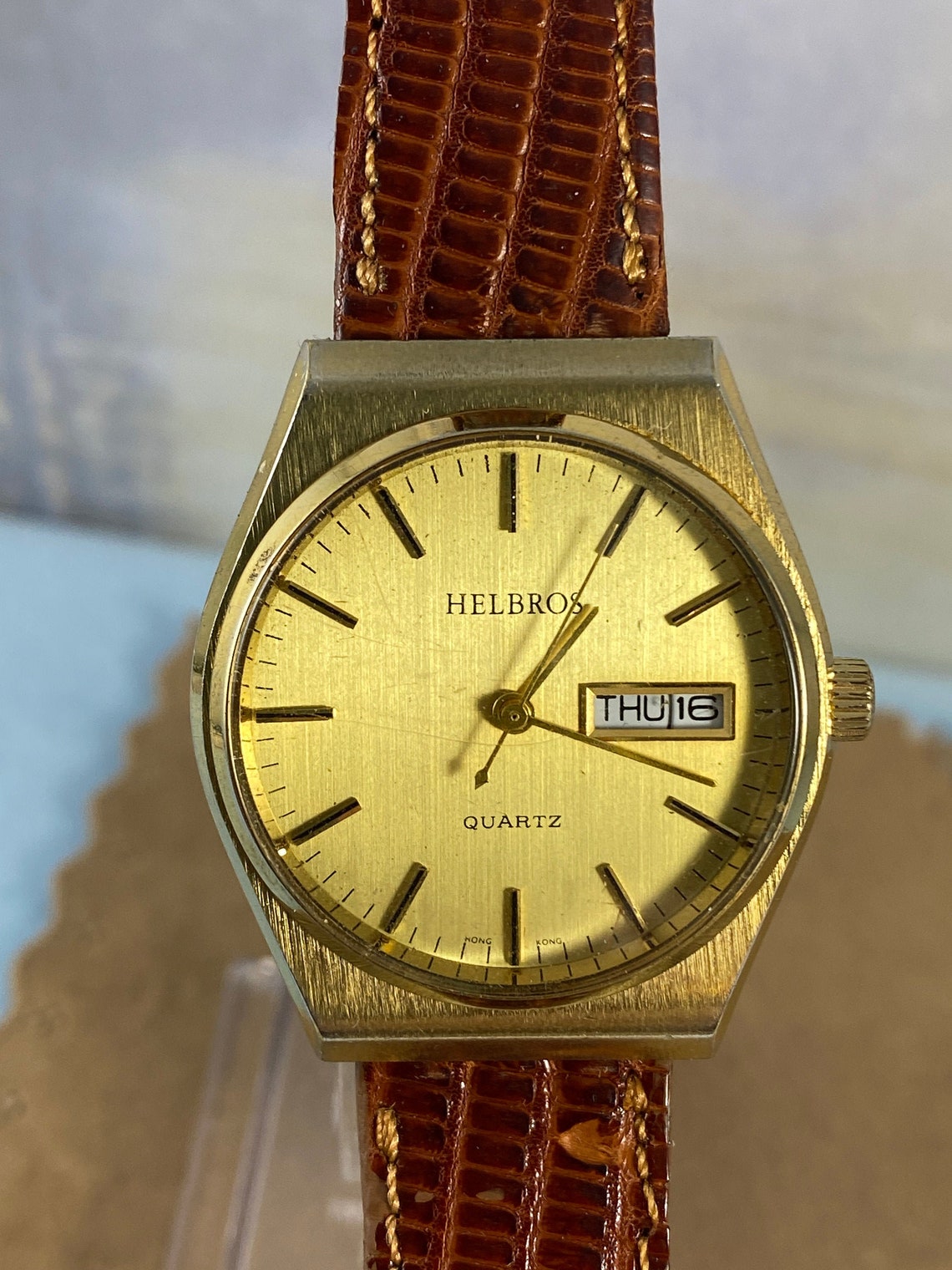 Vintage classic Helbros Quartz Watch 7 Jewel Movement | Etsy