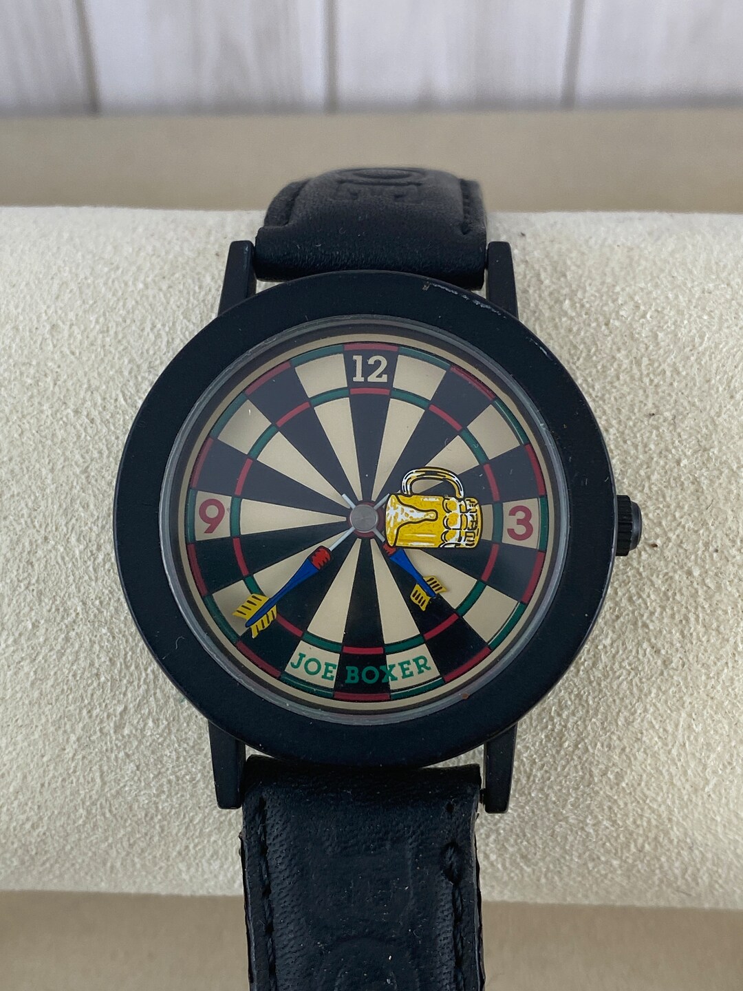 Vintage Joe Boxer Darts Watch: Rotating Bear Mug, Dartboard Face - Etsy