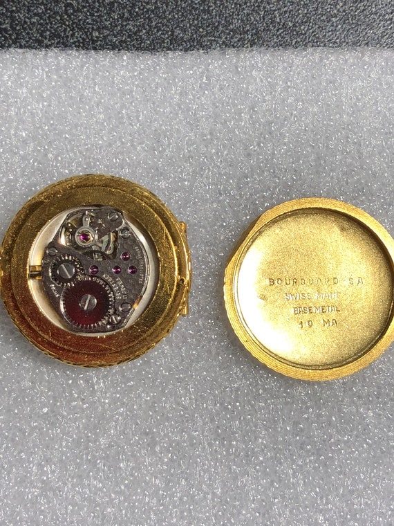 Vintage Mint Bourguard SA Incabloc Swiss Pendant Enam… - Gem