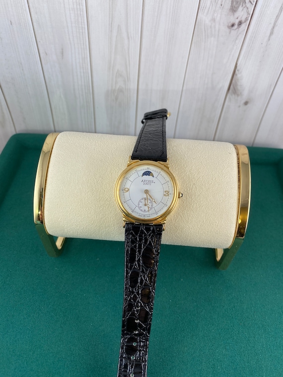 Vintage French Axcess Gold Tone and Stainless Steel M… - Gem