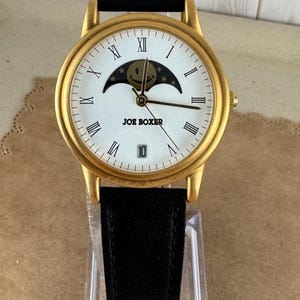 Vintage Rare 1995 Smiling Joe Boxer Moon Phase Gold Tone Watch - Etsy