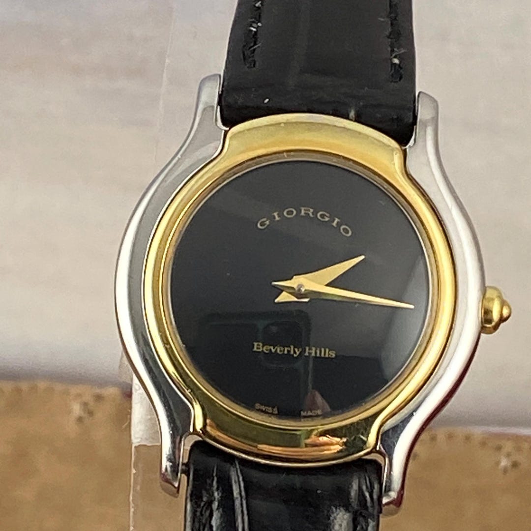 Vintage Giorgio Beverly Hills Swiss Watch: Two-tone Gold & Silver ...