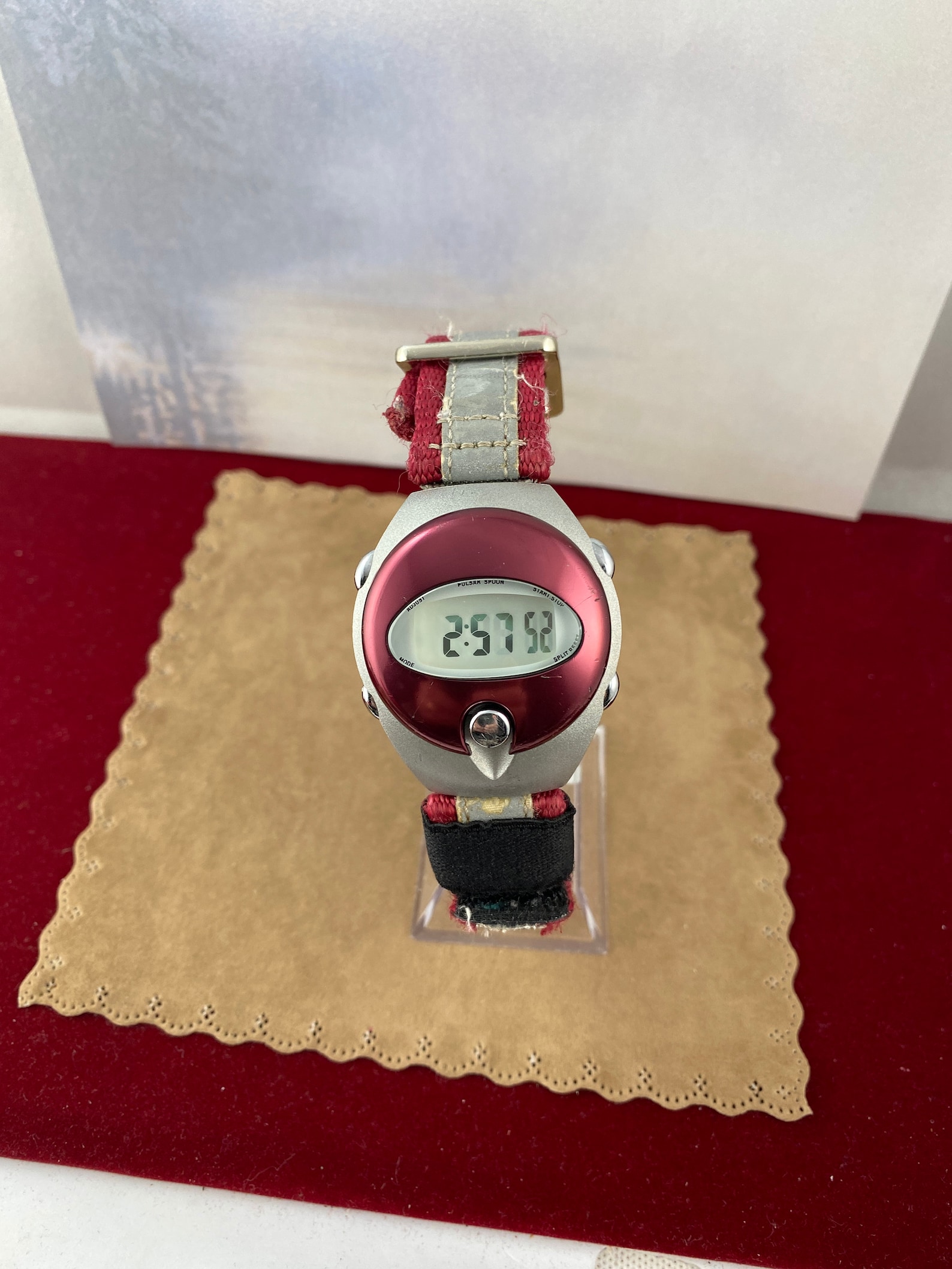 Vintage Pulsar Spoon Spoon Watch Red and Silver Watch PZX013S | Etsy