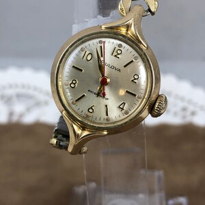 Vintage 1960's Bulova M6 10K Yellow Gold Rolled (filled) Ivorycollored ...