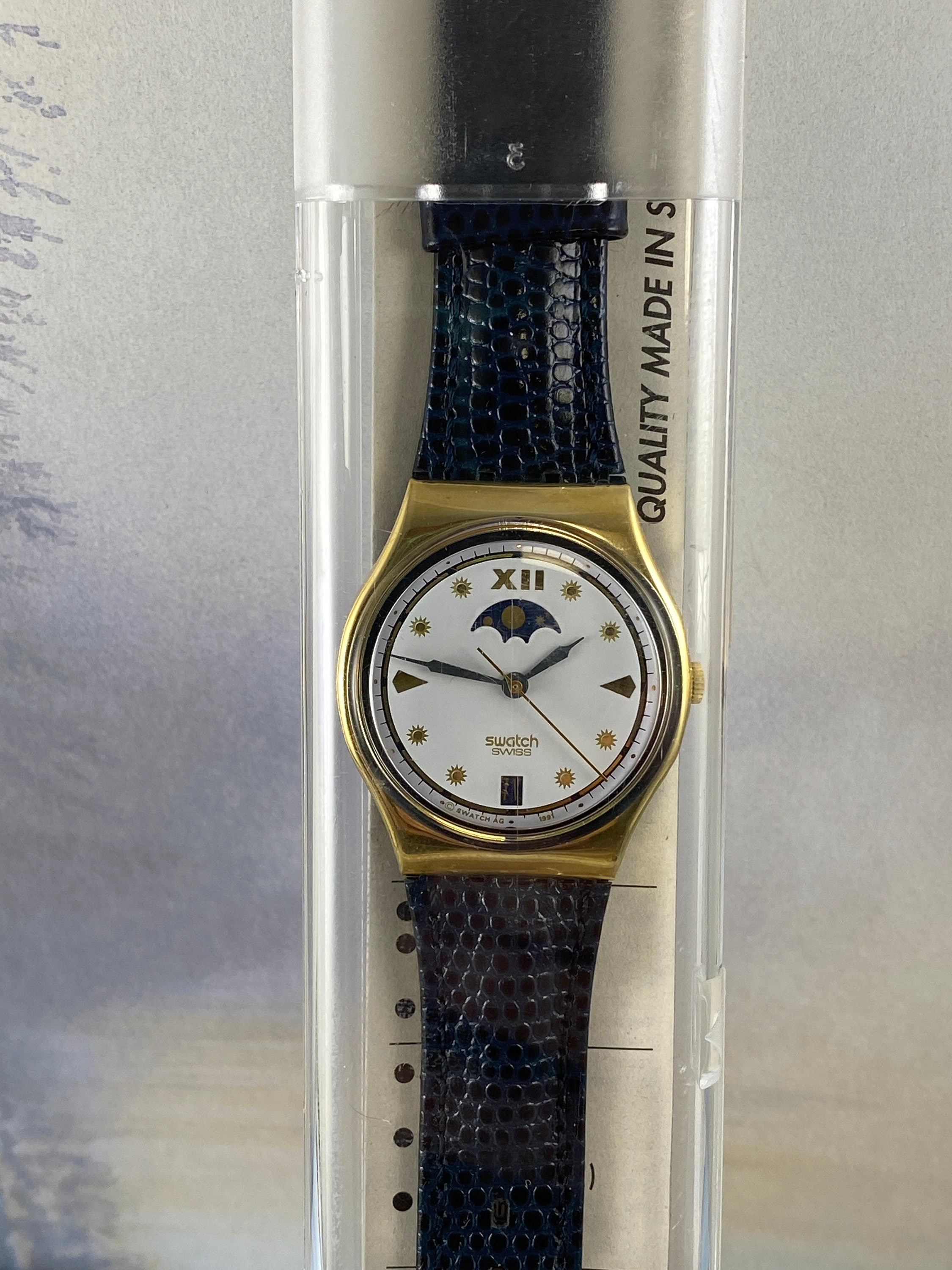 Rare Vintage New in Box Swatch Watch Moon Phase Gold Plated - Etsy