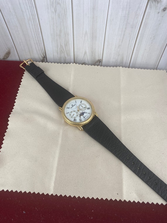 Vintage Daniel Mink Moon Phase Quartz Watch 3 Station… - Gem