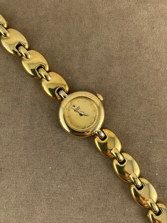 Wide Link Gold Plated Watches