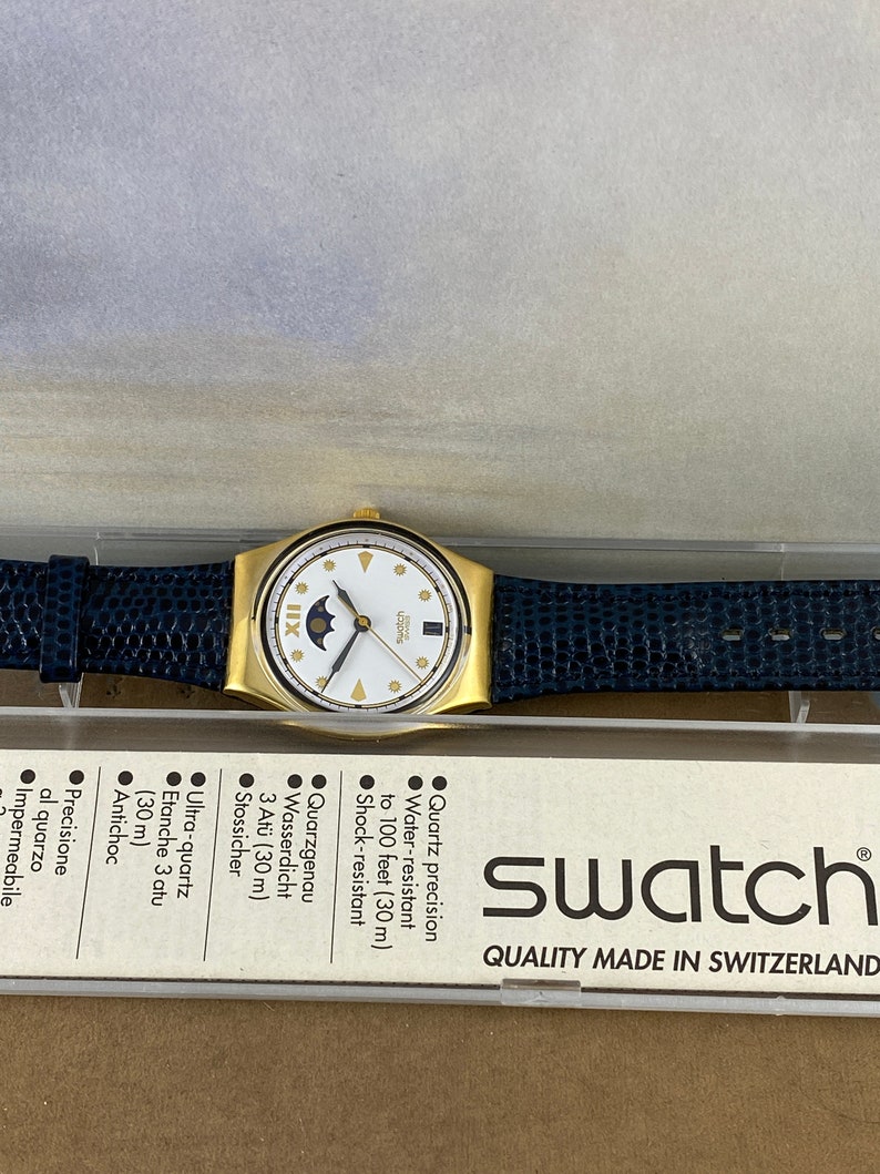 Rare Vintage New in Box Swatch Watch Moon Phase Gold Plated - Etsy