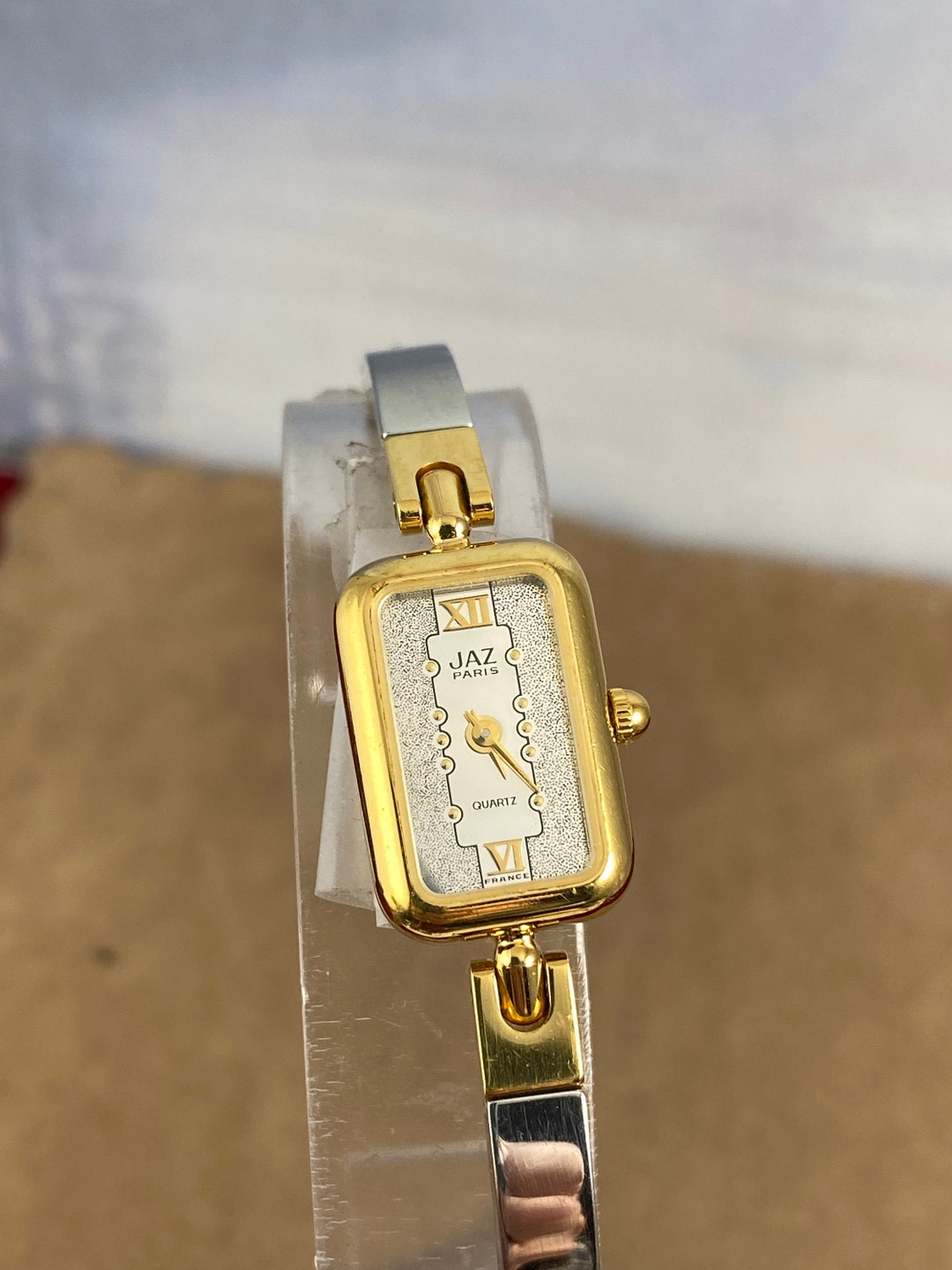 Vintage Jaz Paris Watch: 18K Gold Plated Two-tone Link Bracelet - Etsy