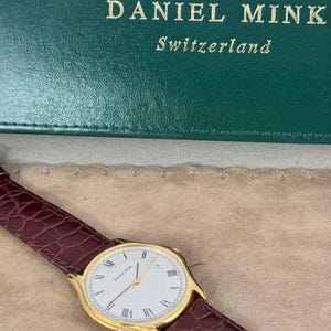 Stunning Daniel Mink Designer Swiss Made Watch. Extremely Thin 6.5MM ...