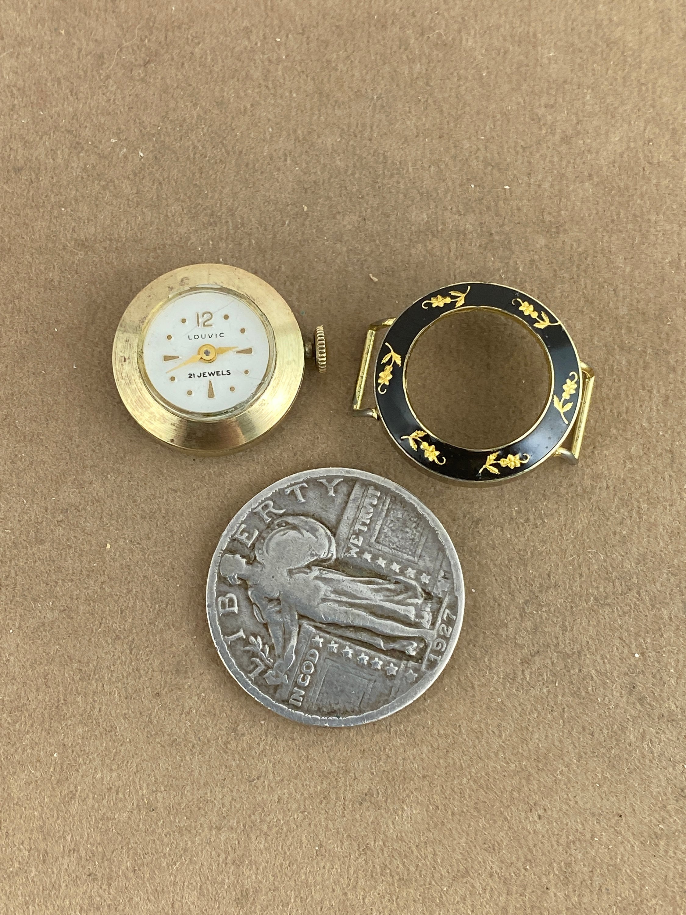 Vintage Louvic 21 Jewel Watch Set: Swiss Made With Changeable Bezels - Etsy