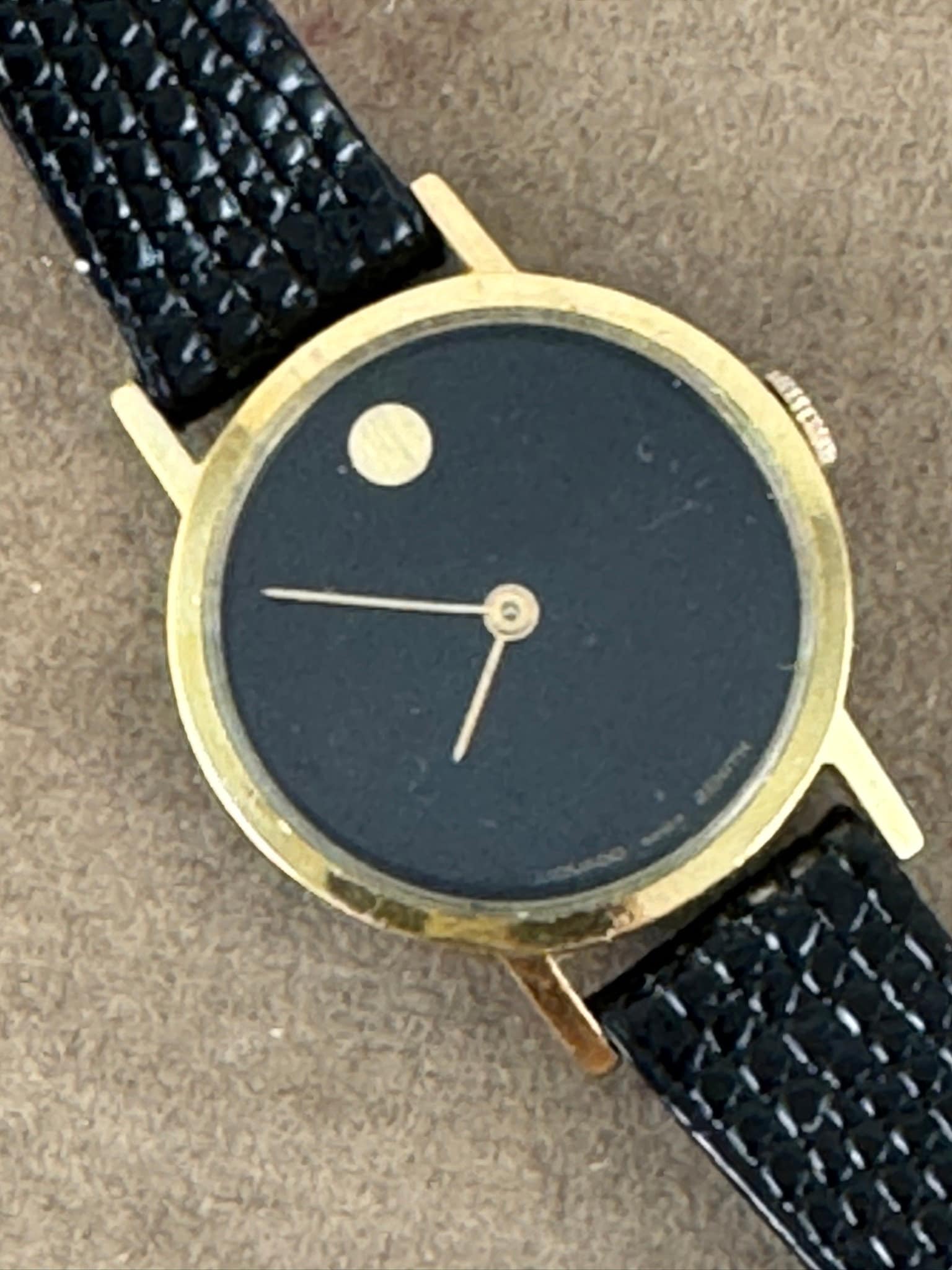 Vintage Zenith Movado Swiss Watch 1950's Case Has Gold Vintage Zenith Movado Swiss Watch 1950's Case Has Gold