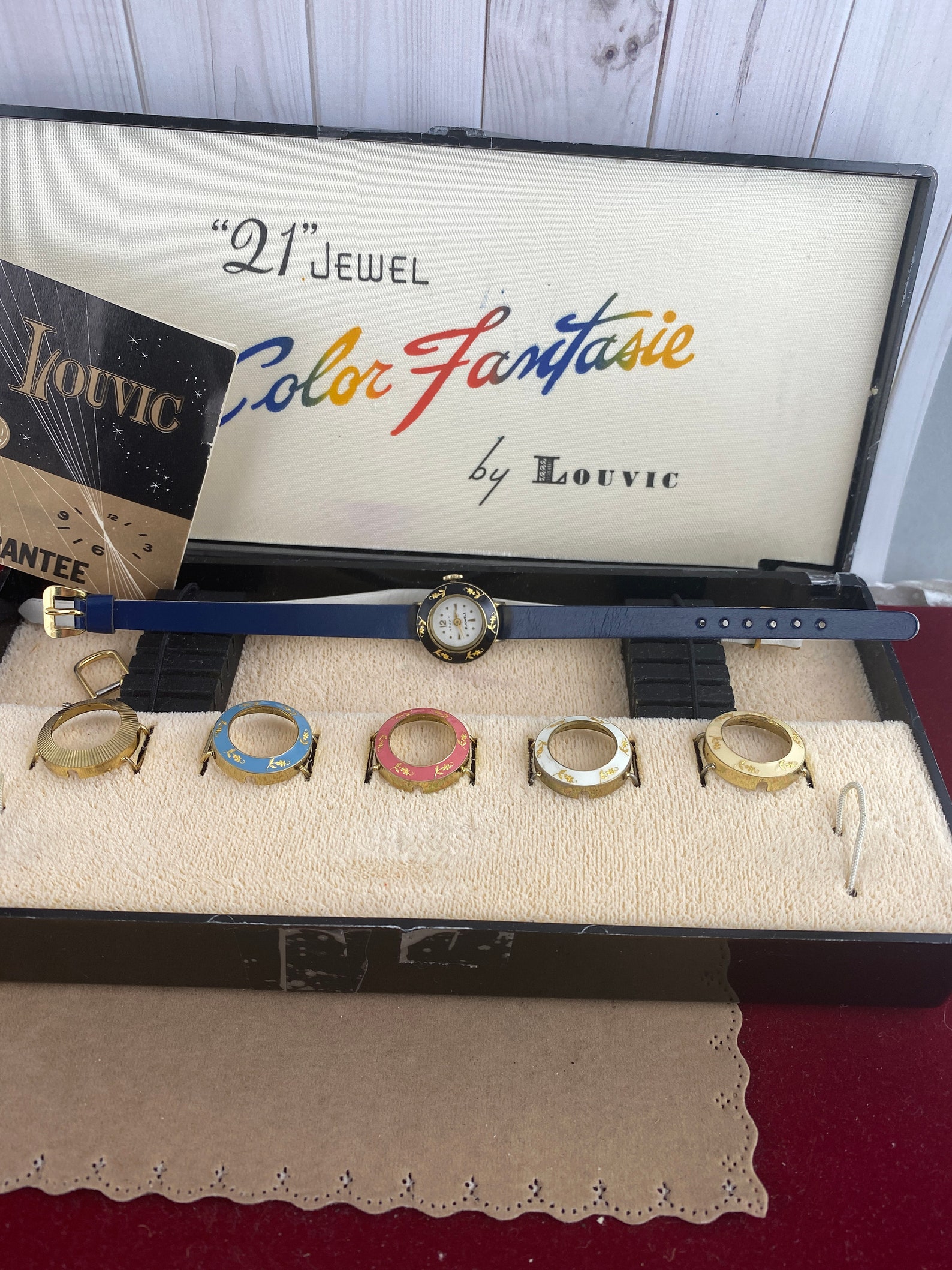 Vintage Louvic 21 Jewel Watch Set: Swiss Made With Changeable Bezels - Etsy