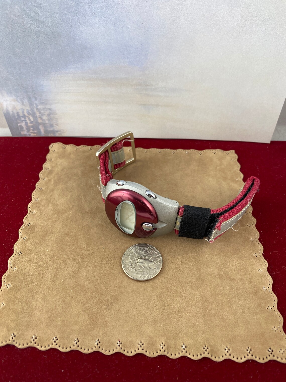 Vintage Pulsar Spoon Spoon Watch Red and Silver Watch PZX013S | Etsy