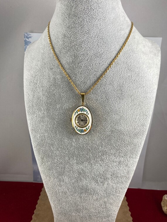 Vintage Swiss Made Buler Watch with Hand Painted Flow… - Gem