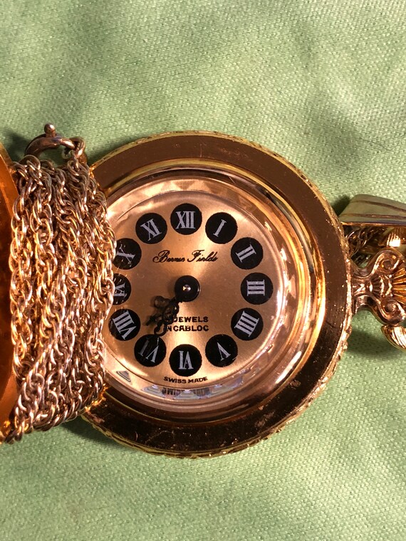 Vintage Mint Bourguard SA Incabloc Swiss Pendant Enam… - Gem