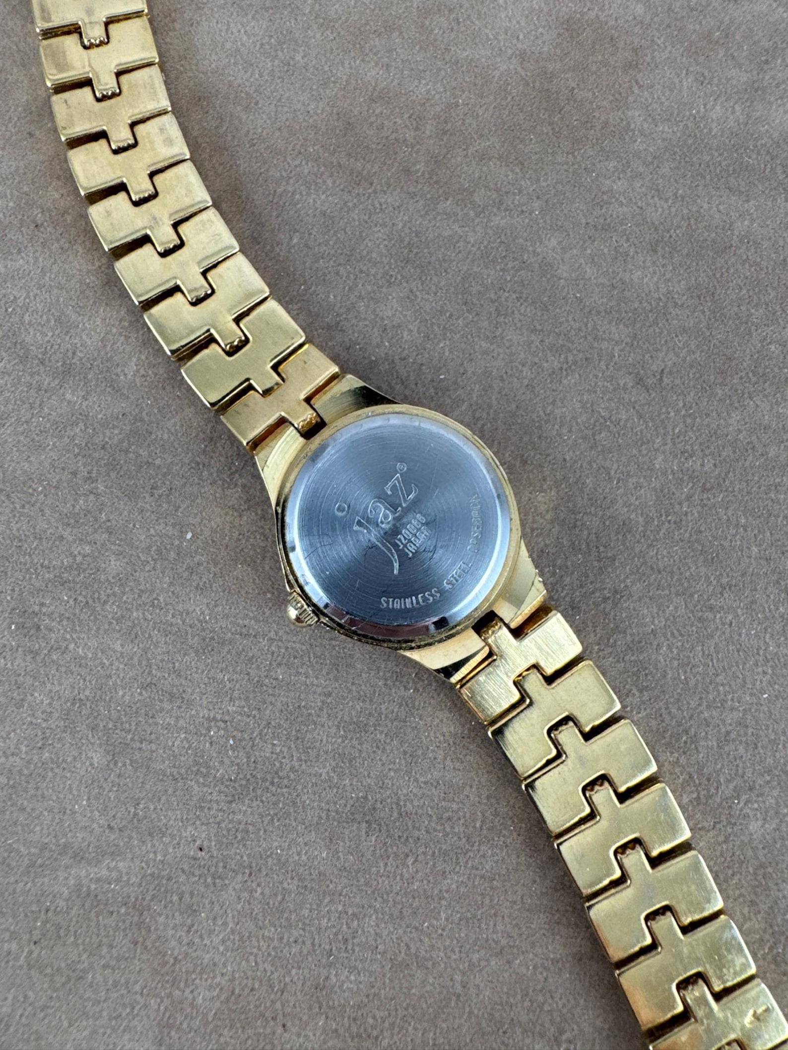 Vintage Jaz Paris Gold Plated Crystal Bezel Watch - Etsy