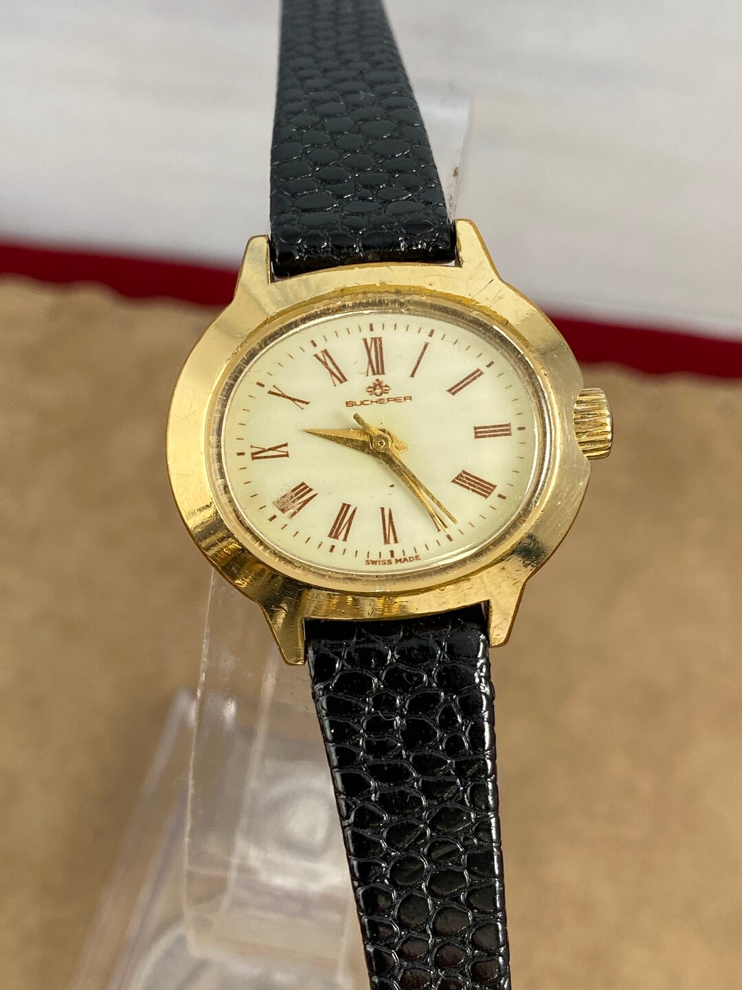 Vintage 1960's Bucherer Ladies Wrist Watch 18K Heavy Gold 10 Micron ...