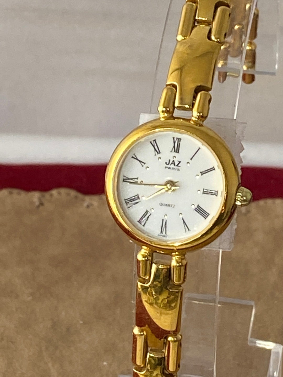 Vintage Jaz Paris Gold Plated Watch: French Designer Link Bracelet - Etsy