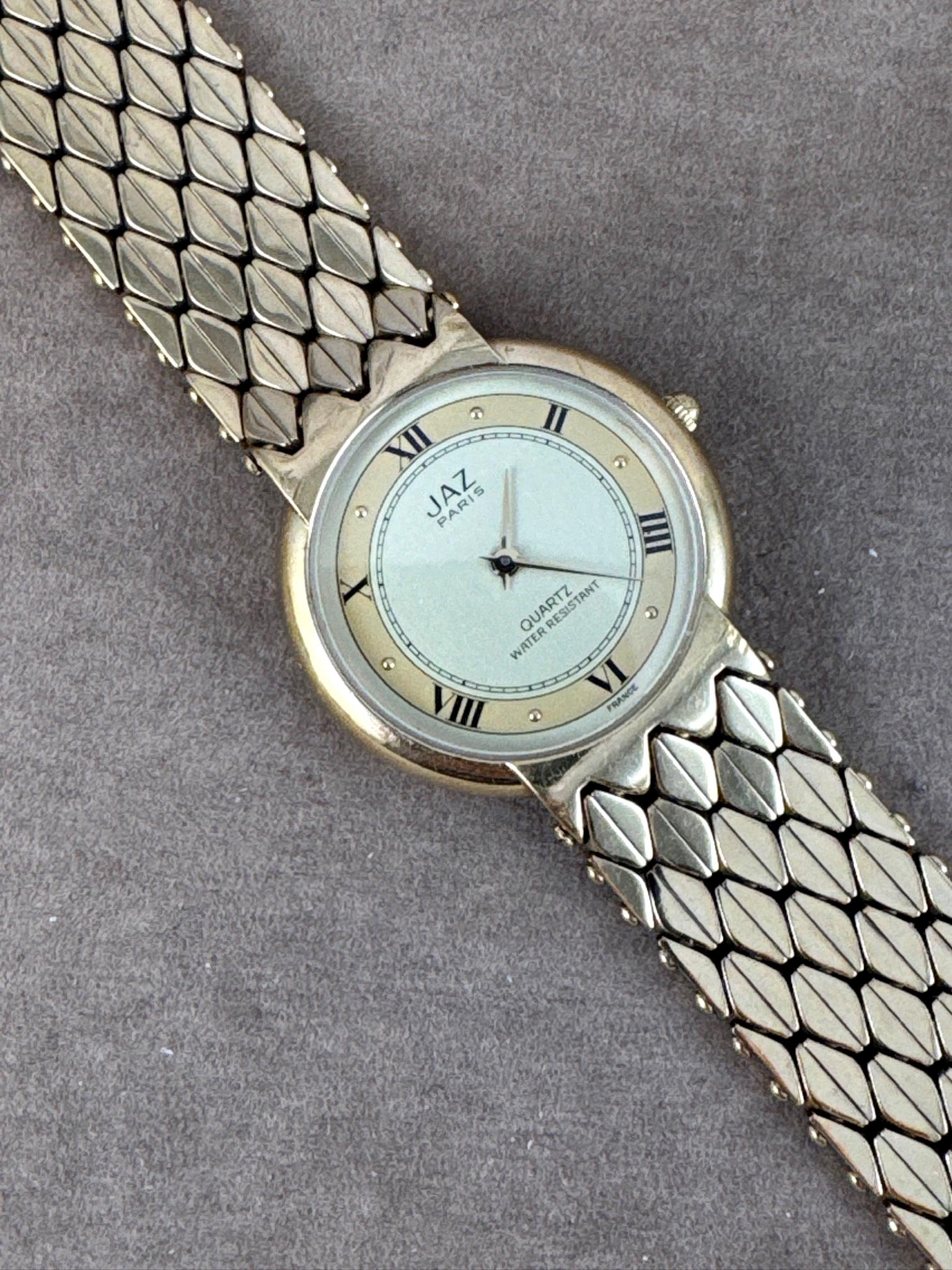 Vintage Jaz Paris Gold Plated Watch: French Designer Stainless Steel ...