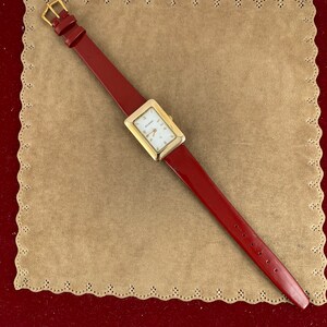 Vintage Bucherer Swiss Quartz Tank Watch Supper Thin 4.8MM 18K 10 ...