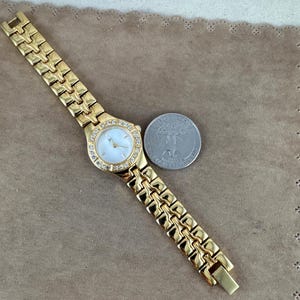 Vintage Jaz Paris Gold Plated Crystal Bezel Watch - Etsy