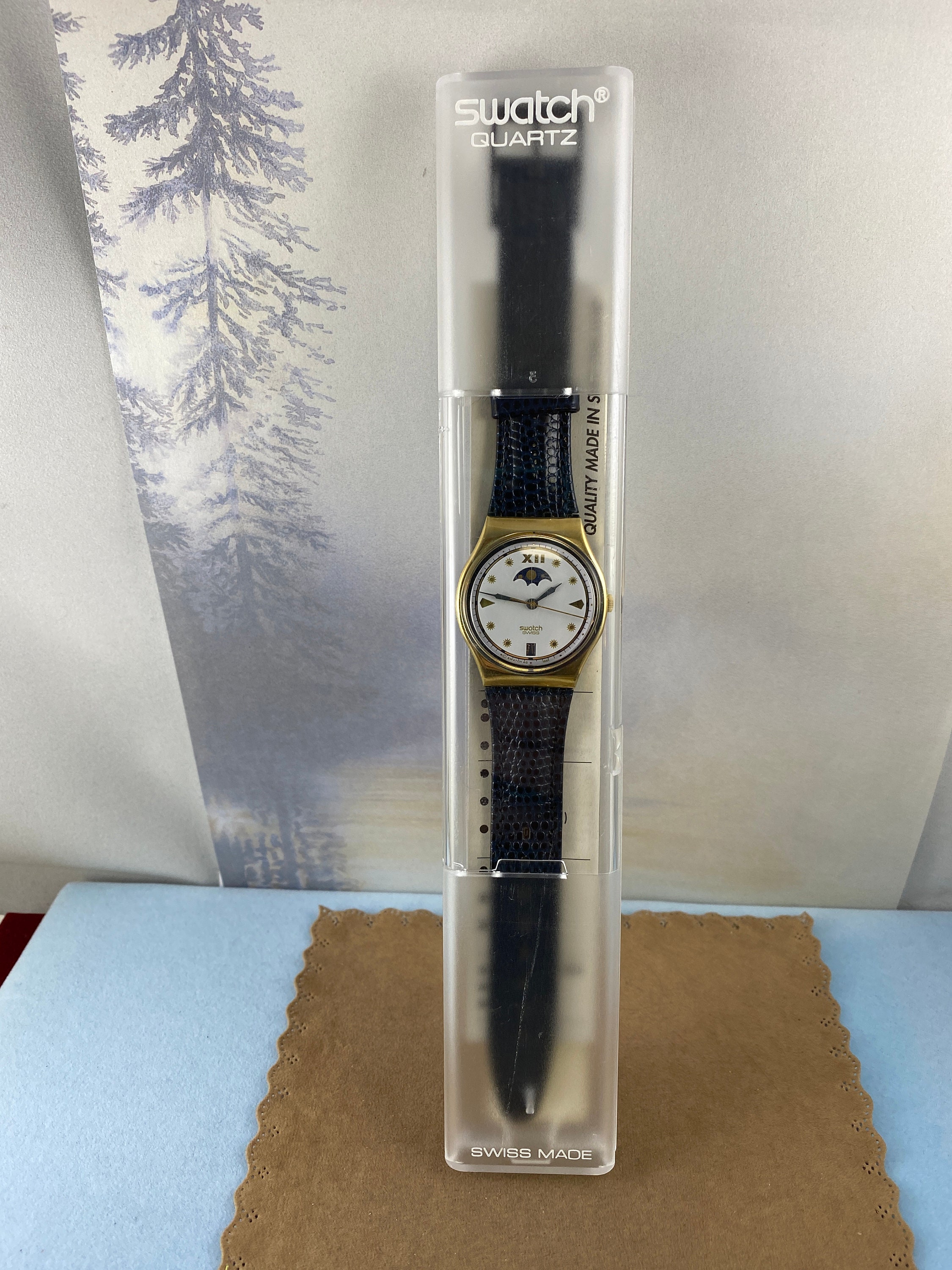 Rare Vintage New in Box Swatch Watch Moon Phase Gold Plated - Etsy