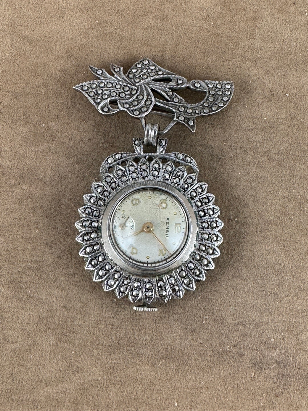 Exquisite 1930's Rensie Ladies Art Deco Sterling Silver With Marcasite ...