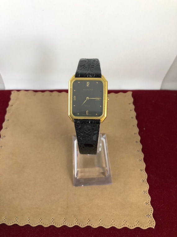 Vintage Bucherer Swiss Quartz Tank Watch Supper Thin 4.8MM 18K - Etsy