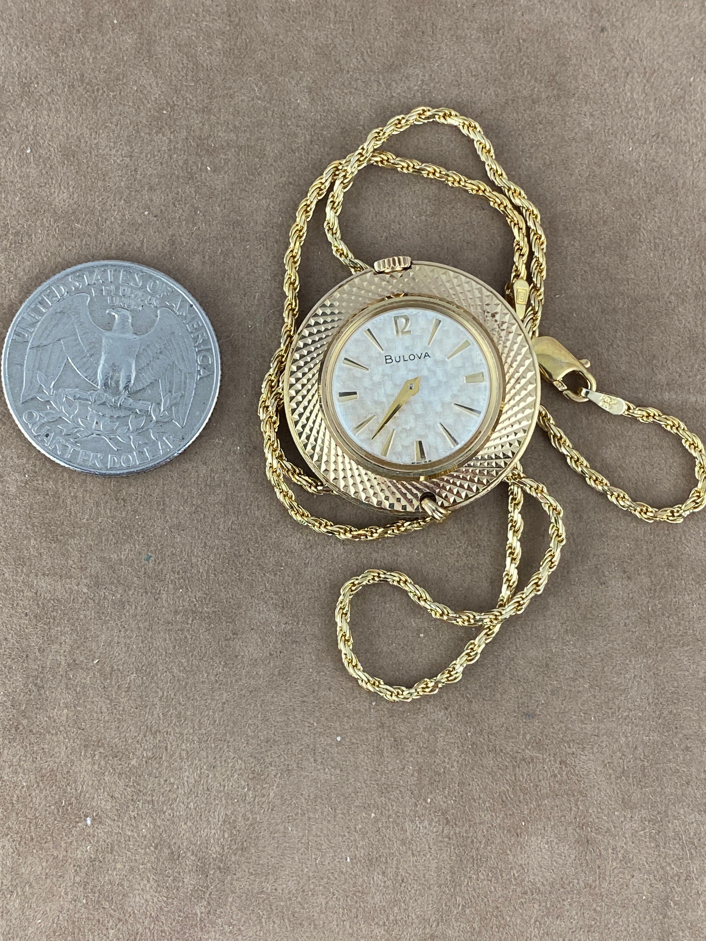 Vintage Bulova Pendant Watch 11/8 Inch in Diameter With | Etsy