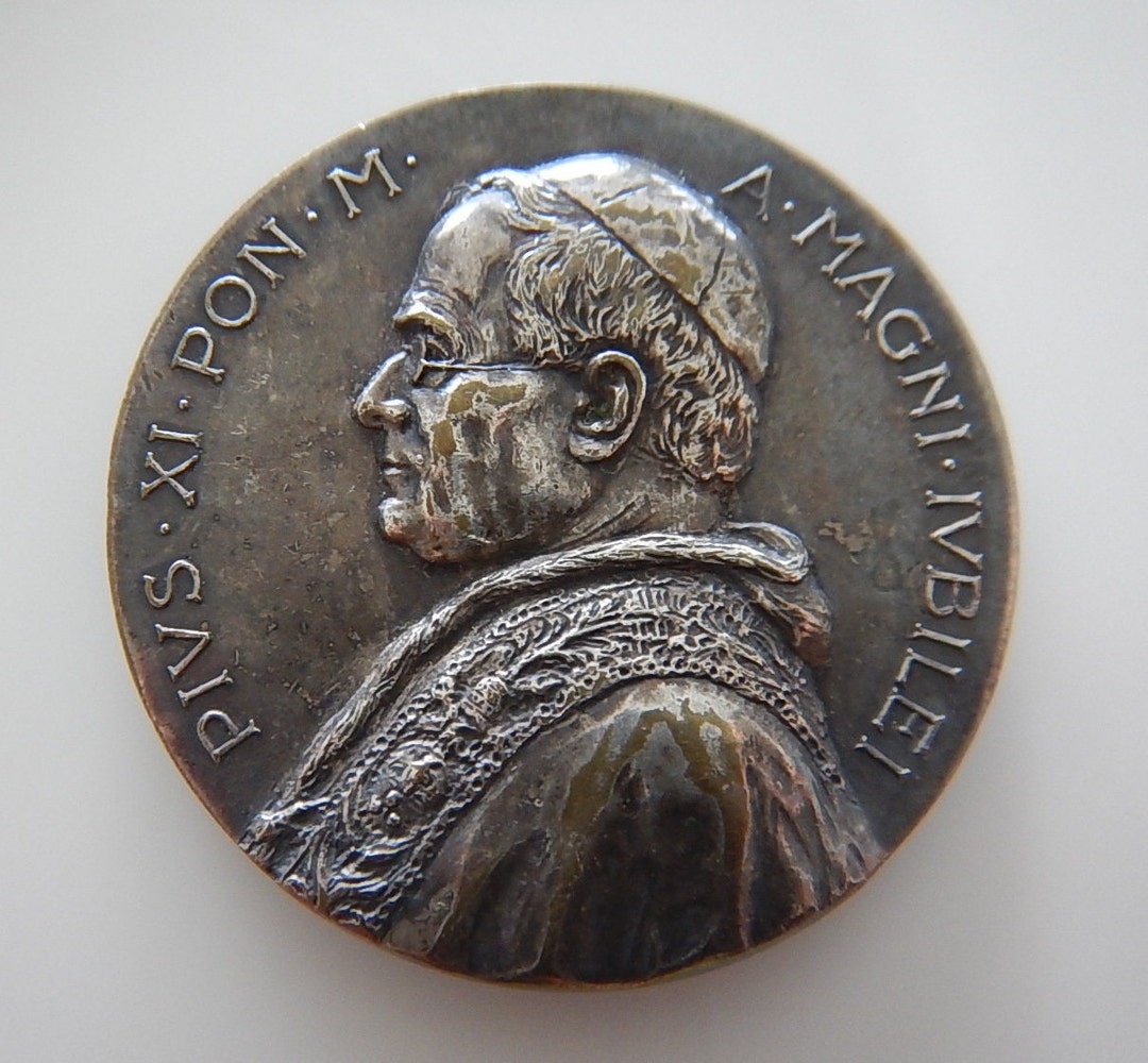 1925 Vatican - Pope Pius XI - Jubilee Holly Year - Silver Medallion RARE - Etsy