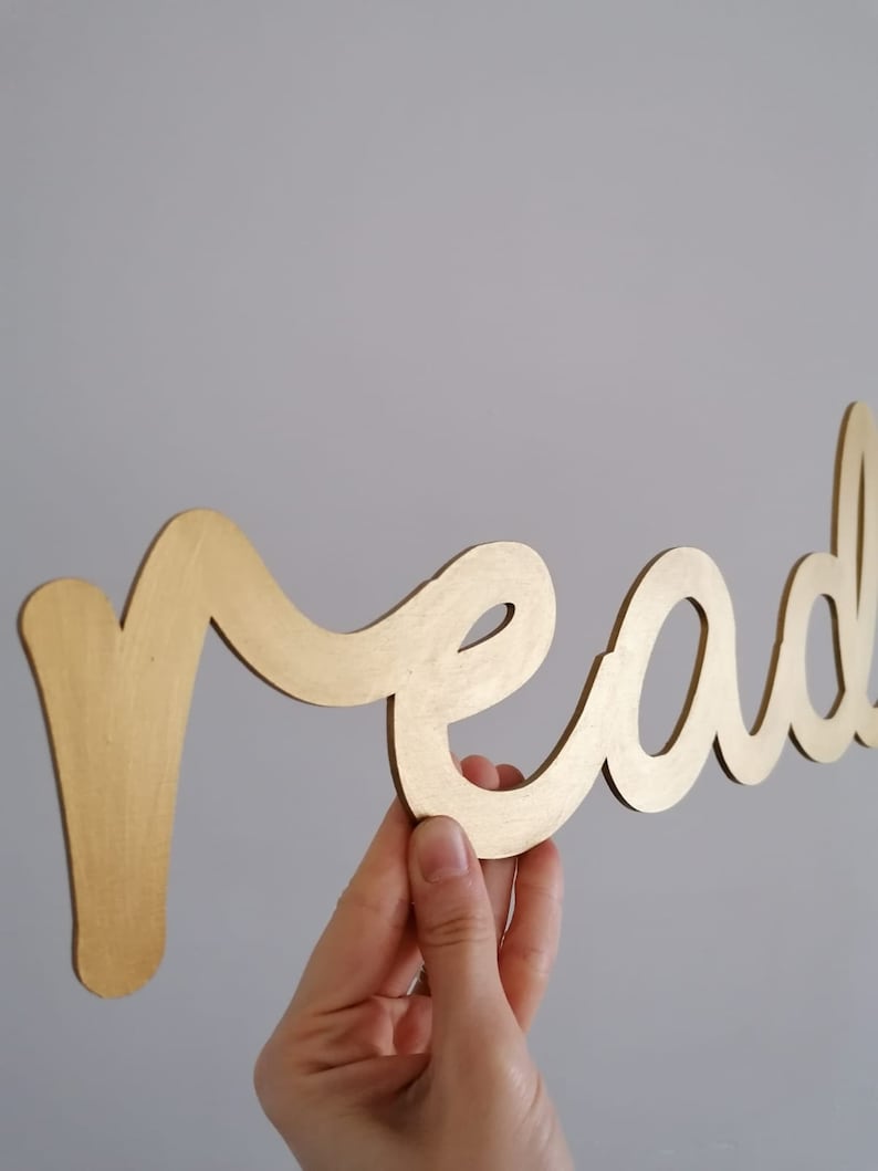 40CM Read / Play Wooden Sign / Any Colour / Nursery Wall Decor | Etsy