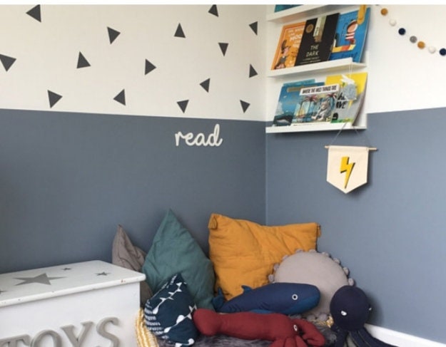 40CM Read / Play Wooden Sign / Any Colour / Nursery Wall Decor | Etsy