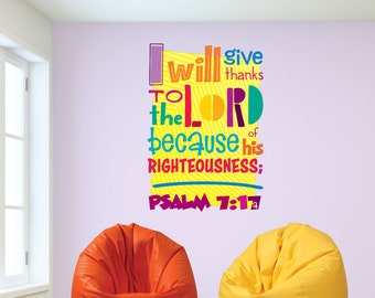 Sunday School Decal Psalm 37:23 Kids Scripture Art Kids - Etsy