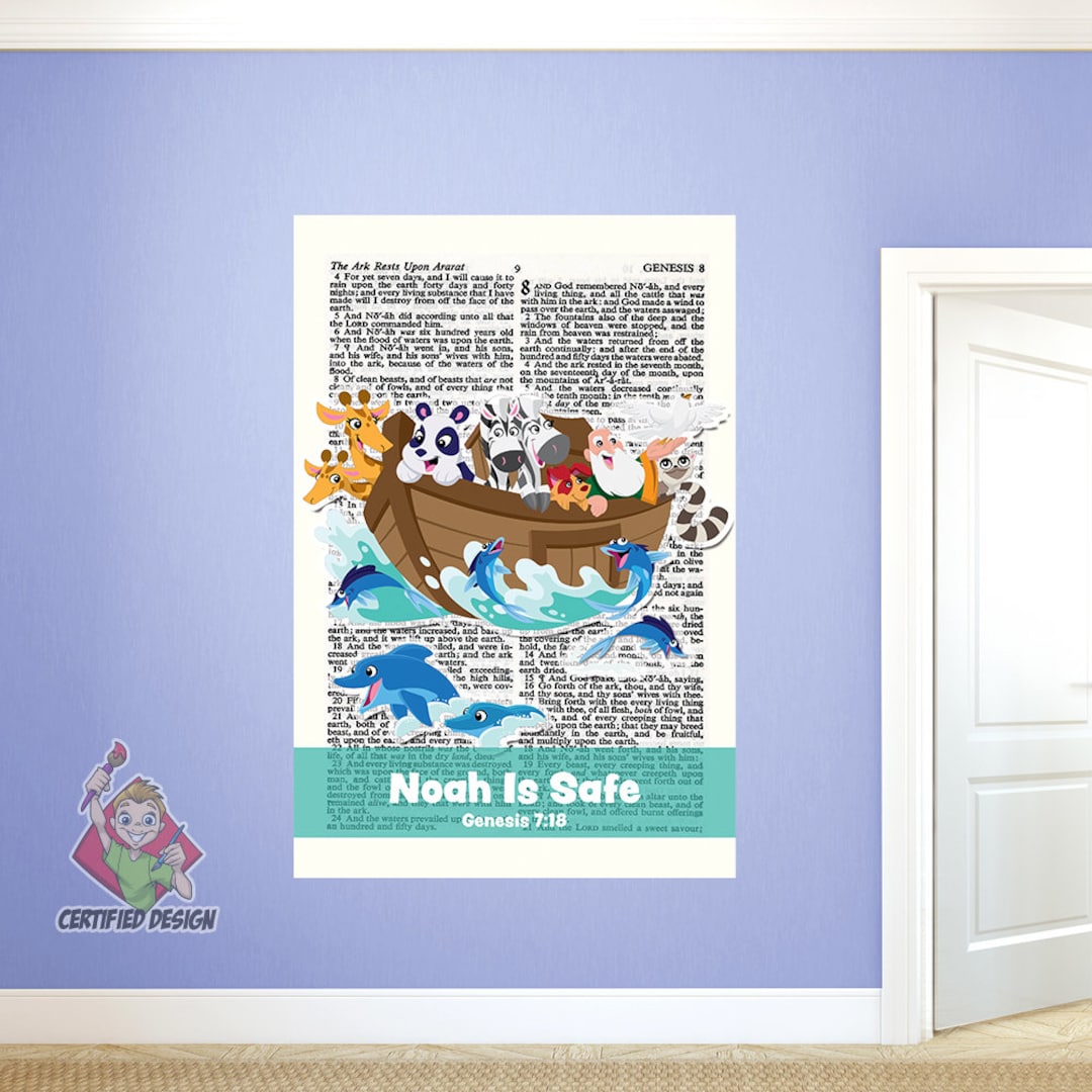 Noah's Ark Wall Decal: Bible Story Nursery Decor - Etsy