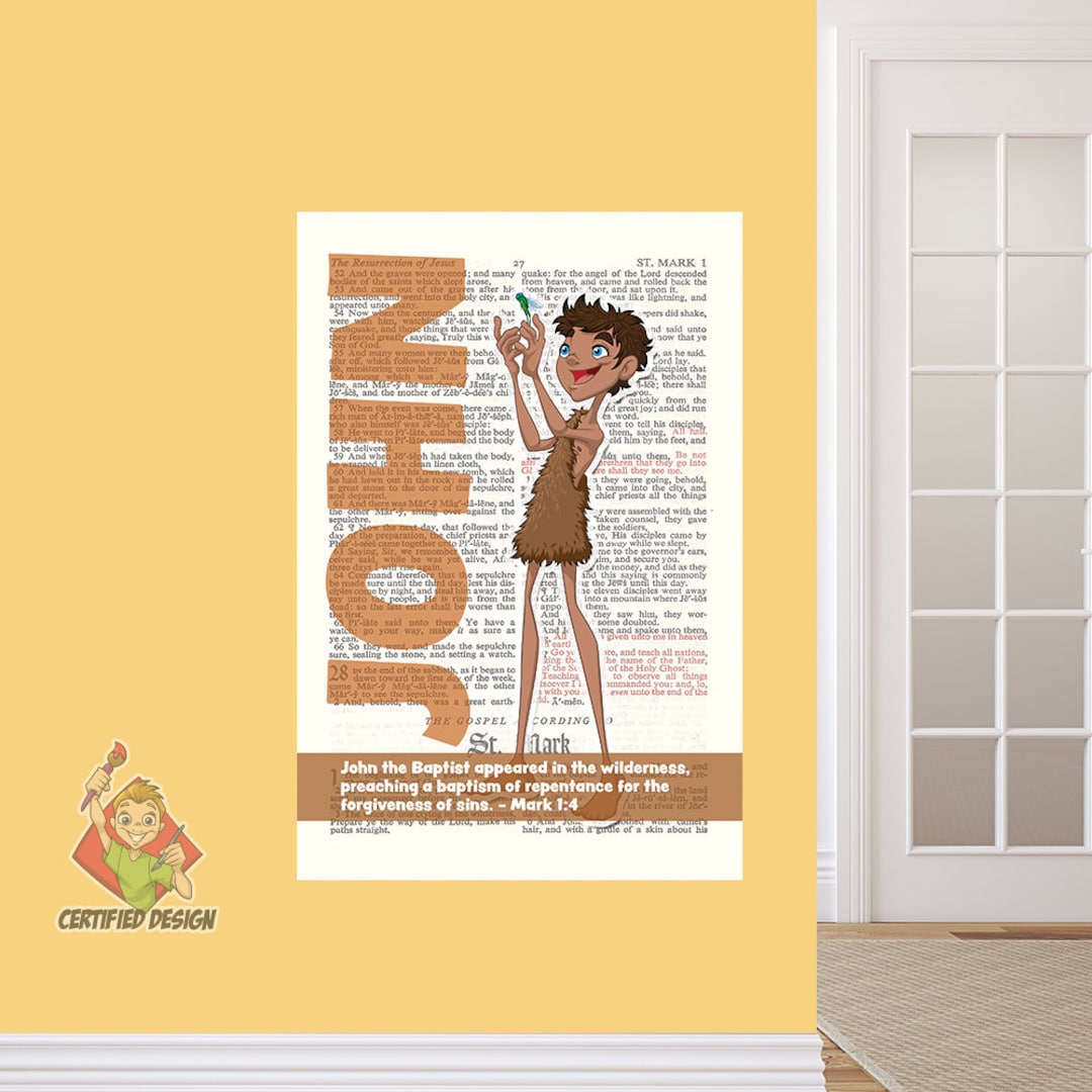 John the Baptist Wall Decal: Sunday School Kids Church Decor - Etsy