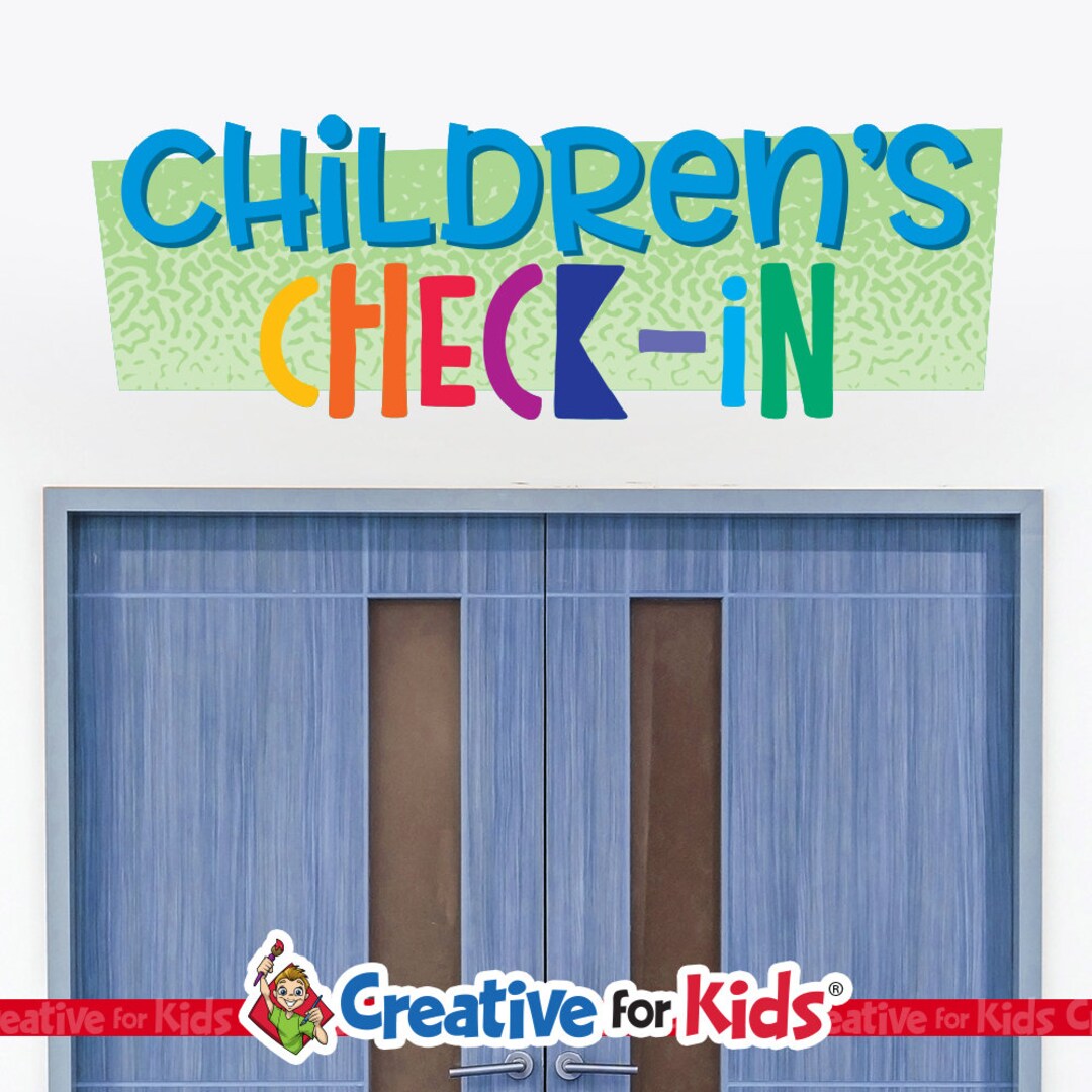 Children's Check-in Wall Decal: Kids Church, Nursery, Preschool Sign - Etsy