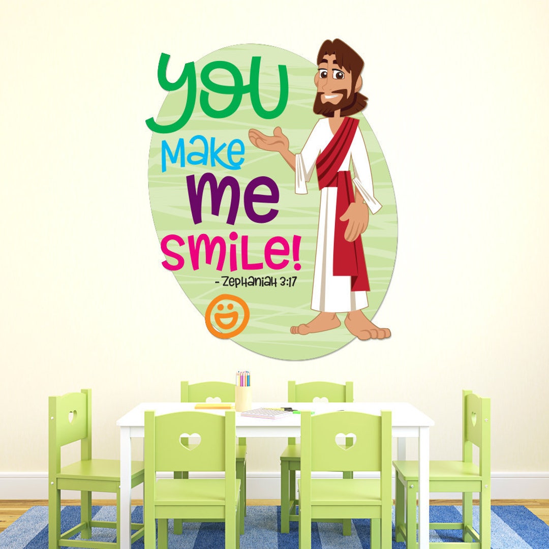 Sunday School Decal, You Make Me Smile, Christian Kids Decal, Kids ...