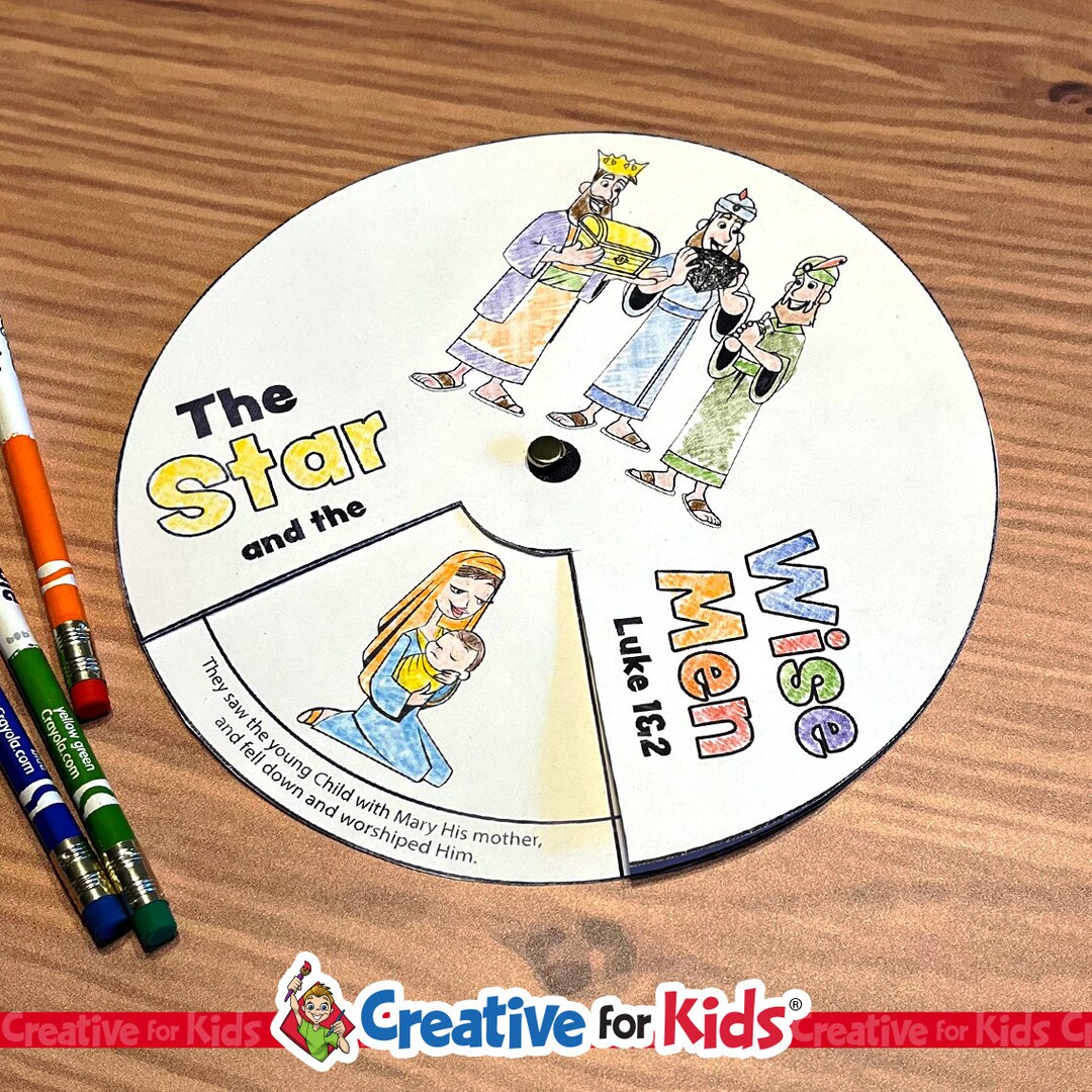 The Wise Men Christmas Color Wheel, Nativity Craft, Sunday School Craft ...