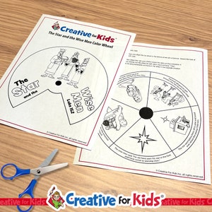The Wise Men Christmas Color Wheel, Nativity Craft, Sunday School Craft ...