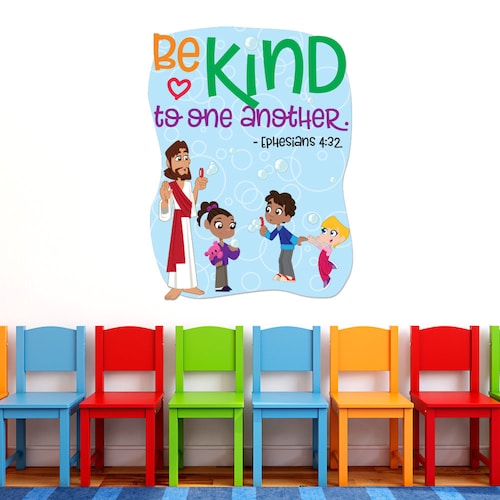 Sunday School Decal Be Kind to One Another Christian Kids - Etsy