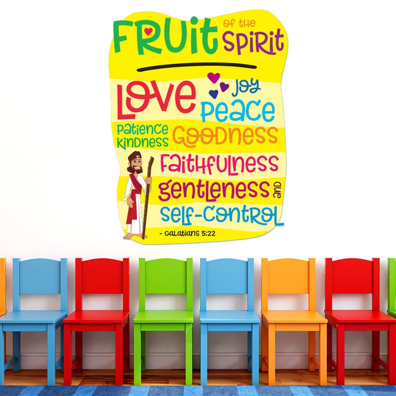 Fruit of the Spirit Wall Decal: Sunday School Classroom Decor - Etsy