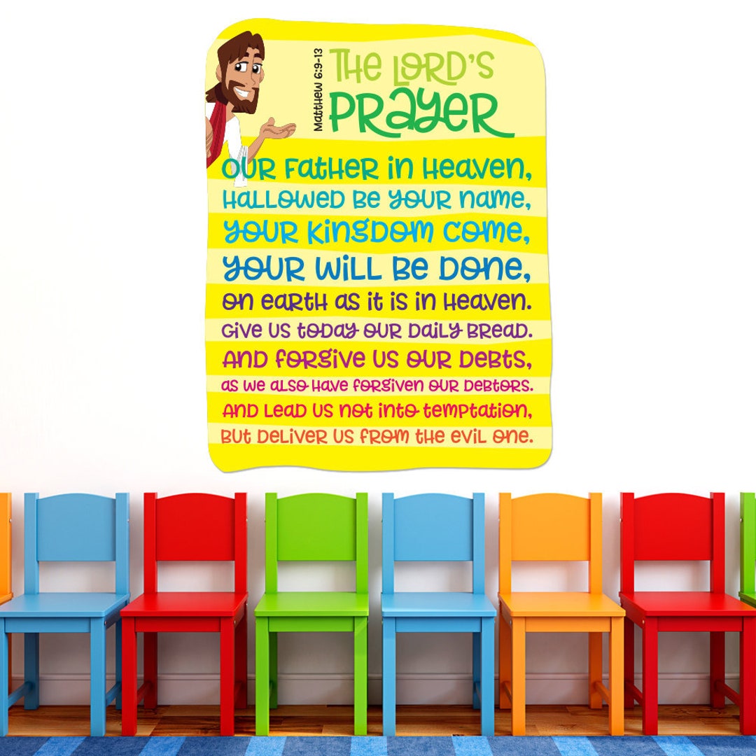 Sunday School Decal, the Lord's Prayer, Christian Kids Decal, Kids ...