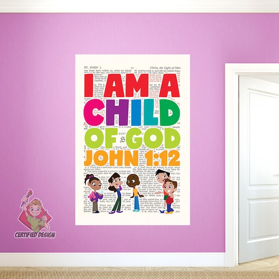 I Am A Child of God Decal John 1:12 Sunday School Decal - Etsy