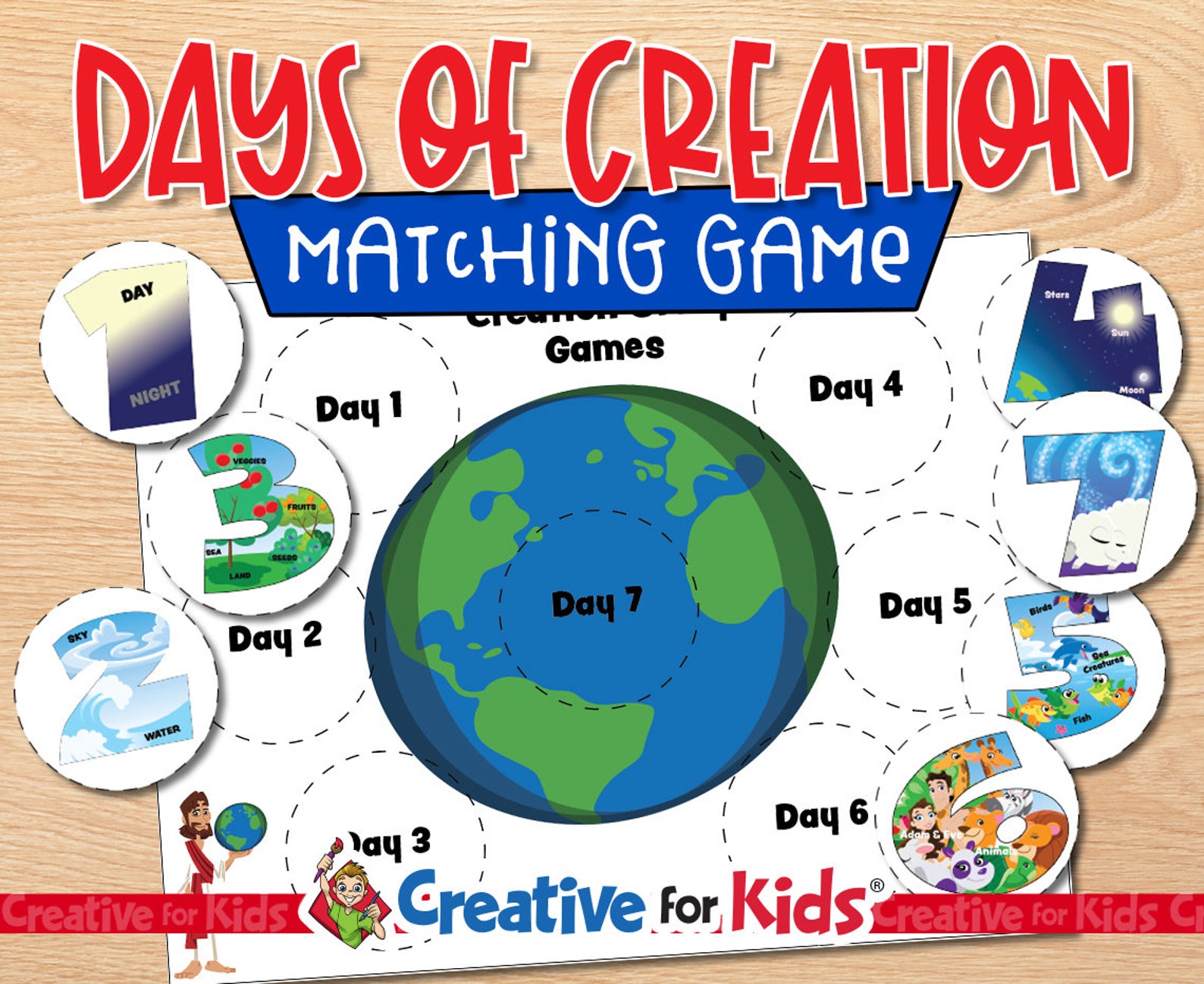 7 Days of Creation Story Games Sunday School Craft Bible - Etsy