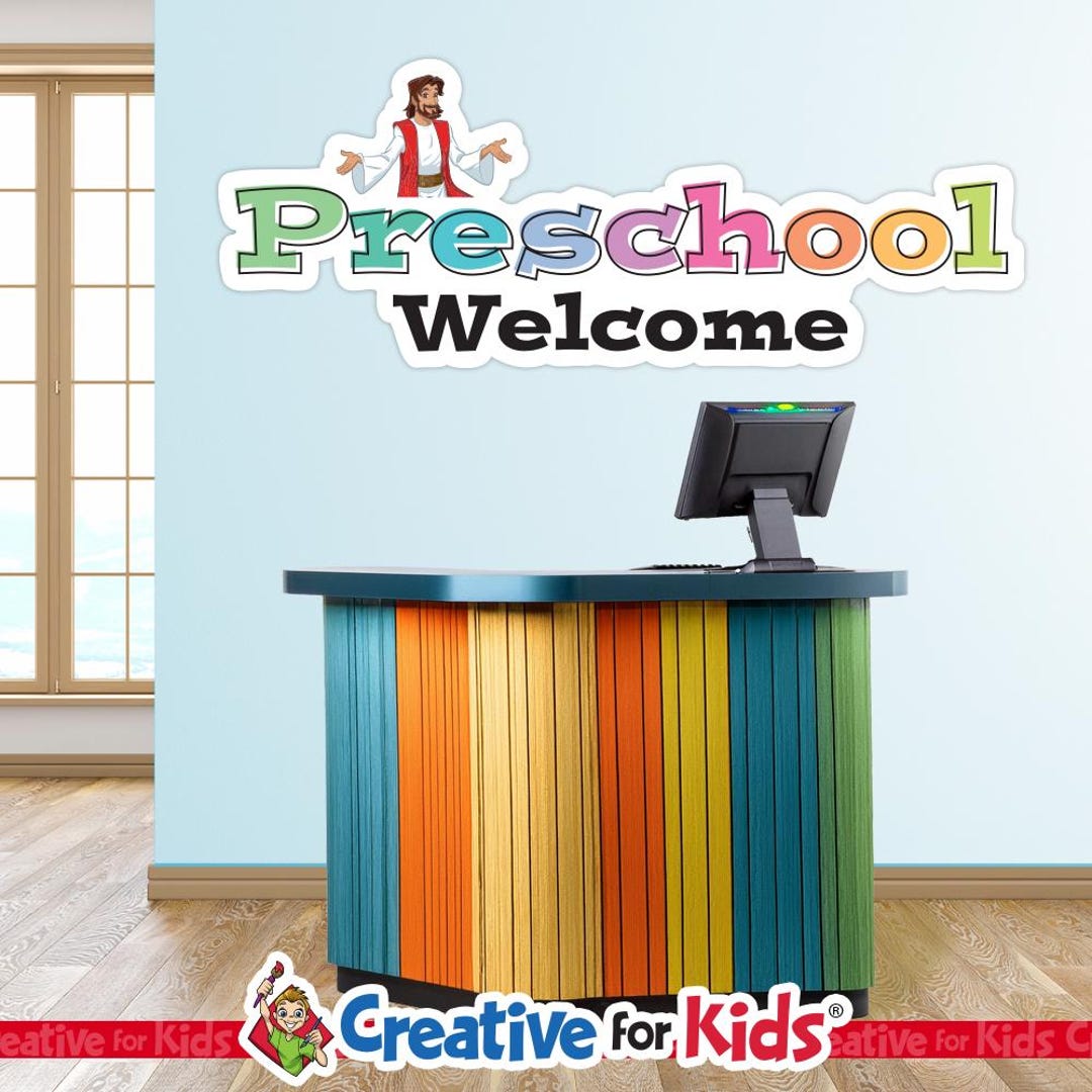 Preschool Welcome Sign, Welcome Wall Decal, Welcome Children's Ministry ...