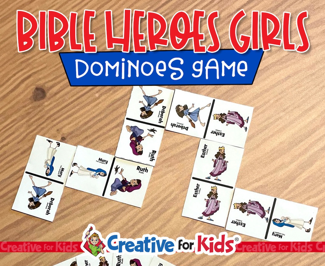 Bible Heroes Girls Bible Dominoes Game Digital Download 82 - Etsy